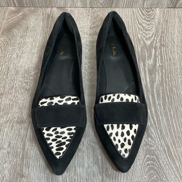 Clarks | Shoes | Clarks Laina 5 Loafer 2 Suede Slip On Pointed Toe ...